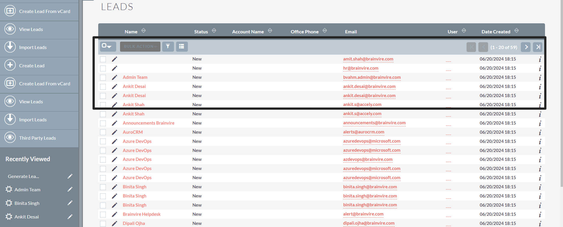 BV Email to Lead | SuiteCRM Module